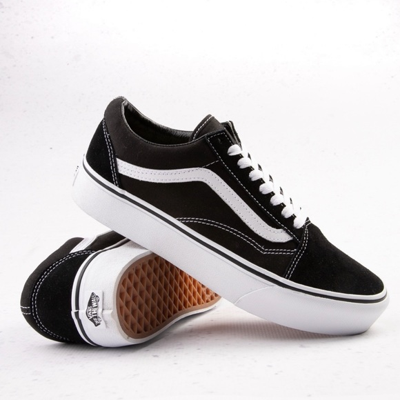 Vans | Shoes | Vans Womens Old Skool Platform Shoes Skate Sneakers Blackwhite Vna3b3uy28 | Poshmark